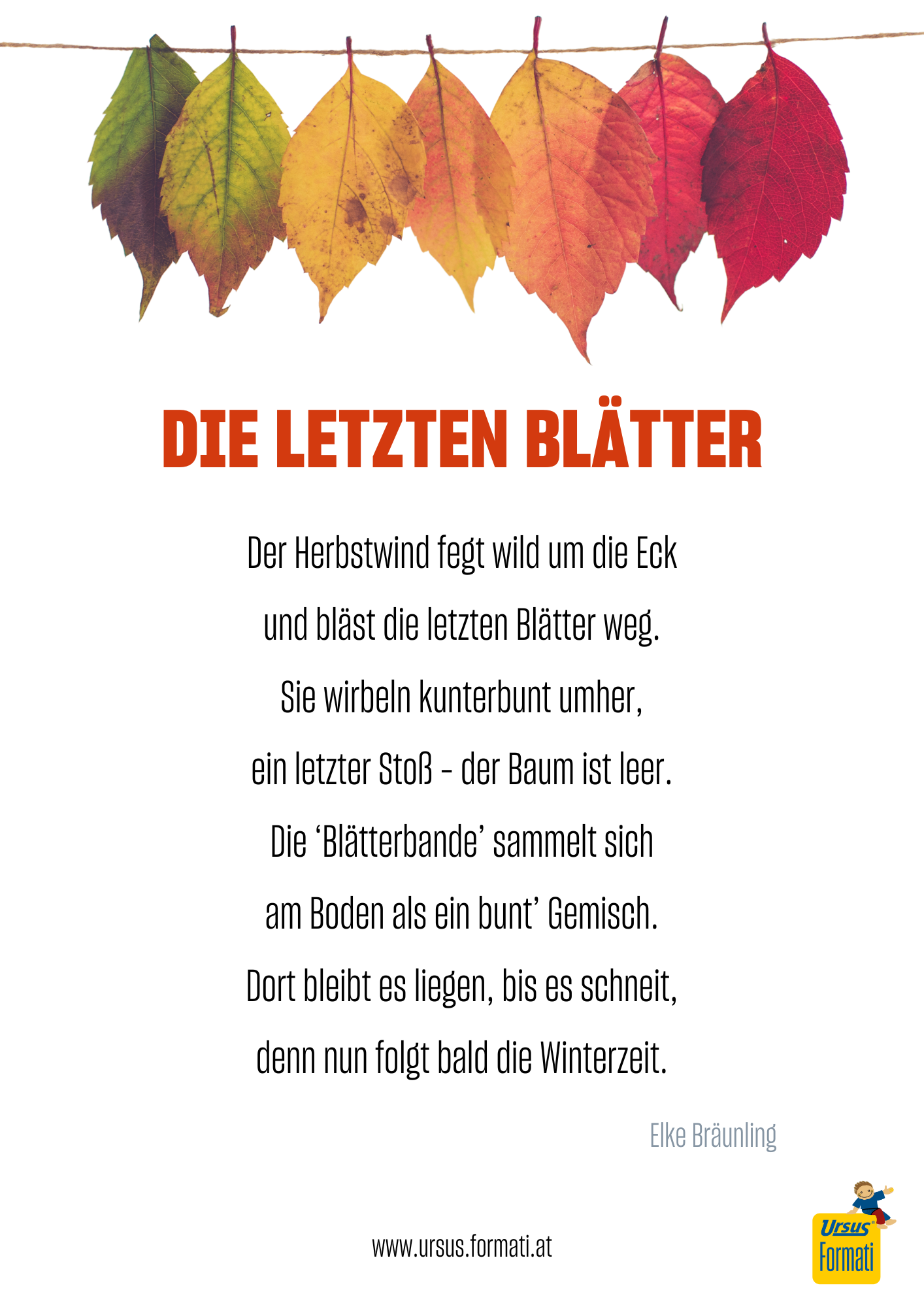 Herbstgedicht - Ursus Formati Lehrer:innen